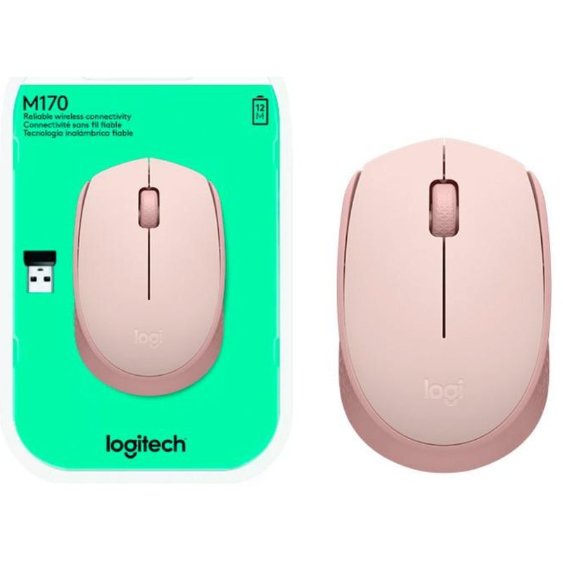 MOUSE LOGITECH M170 INALAMBRICO ROSA LOGITECH | falabella.com