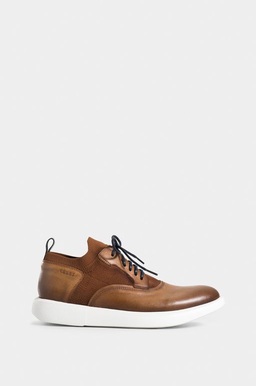 Vélez Zapatos Cordón Ibis 2 Cuero Hombre Capellada Tejida Miel VELEZ ...