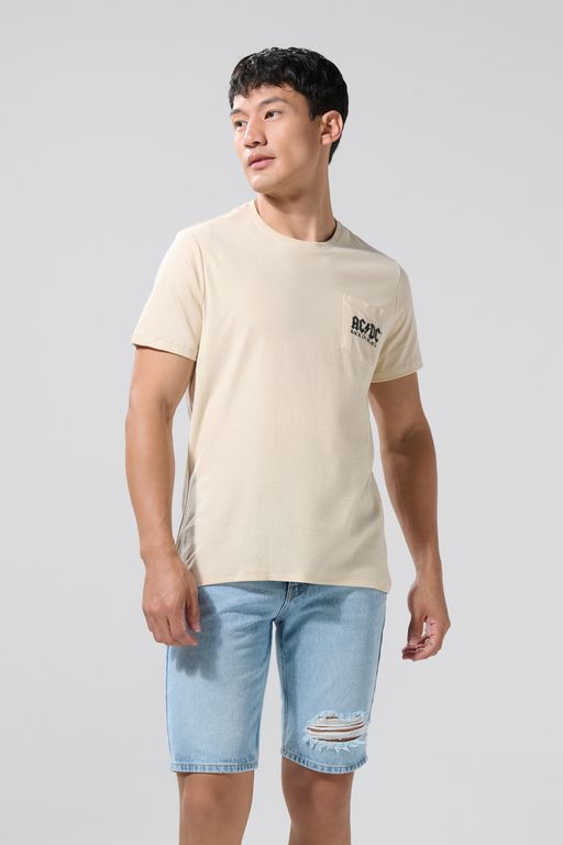 KOAJ Bermuda slim de jean azul clara con rotos y tiro bajo Hombre KOAJ ...