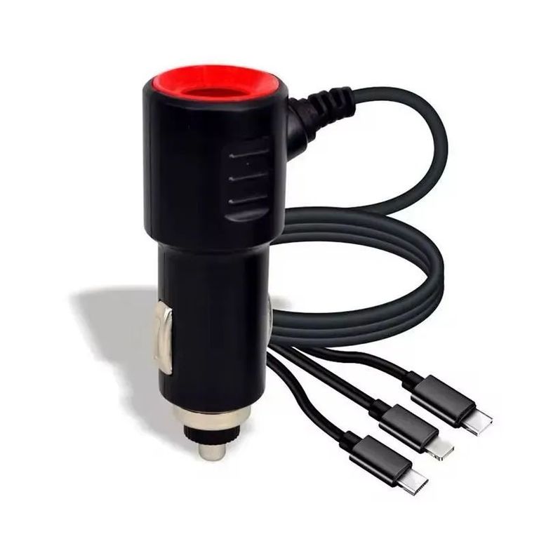 Cargador Plug In de Carro YY-D03 con Cables Tipo C iPhone V8 GENERICO ...