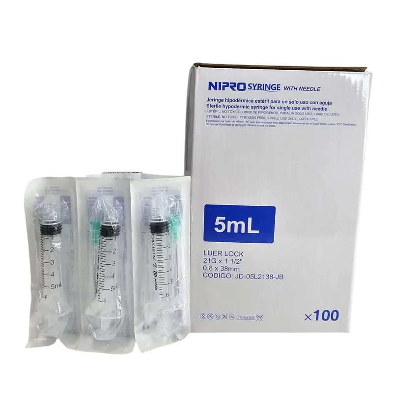 JERINGA DE 5ML CON AGUJA 21G X 1 1/2 DE NIPRO IMPORT CORPORAL MEDICAL | falabella.com
