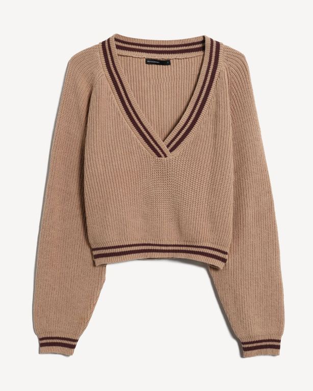 Saco Para Mujer Cuello V Color Camel Marca Seven Seven #28330678 SEVEN ...