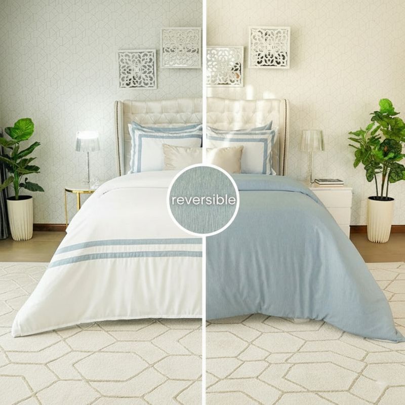 Duvet Cover Sinfonia Aqua para cama Sencilla - Amare Home AMARE HOME ...
