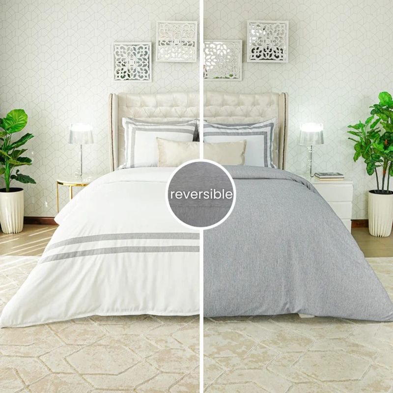 Duvet Cover Sinfonia Silver para cama Sencilla - Amare Home AMARE HOME ...
