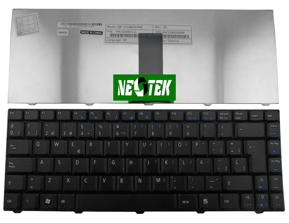 TECLADO ESPANOL ACER EMACHINES E520 E720 - Compatible con D520 D720 ...