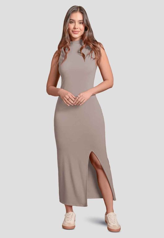 Vestido Largo Mujer Café Pardo Atypical 103739 ATYPICAL | Falabella ...