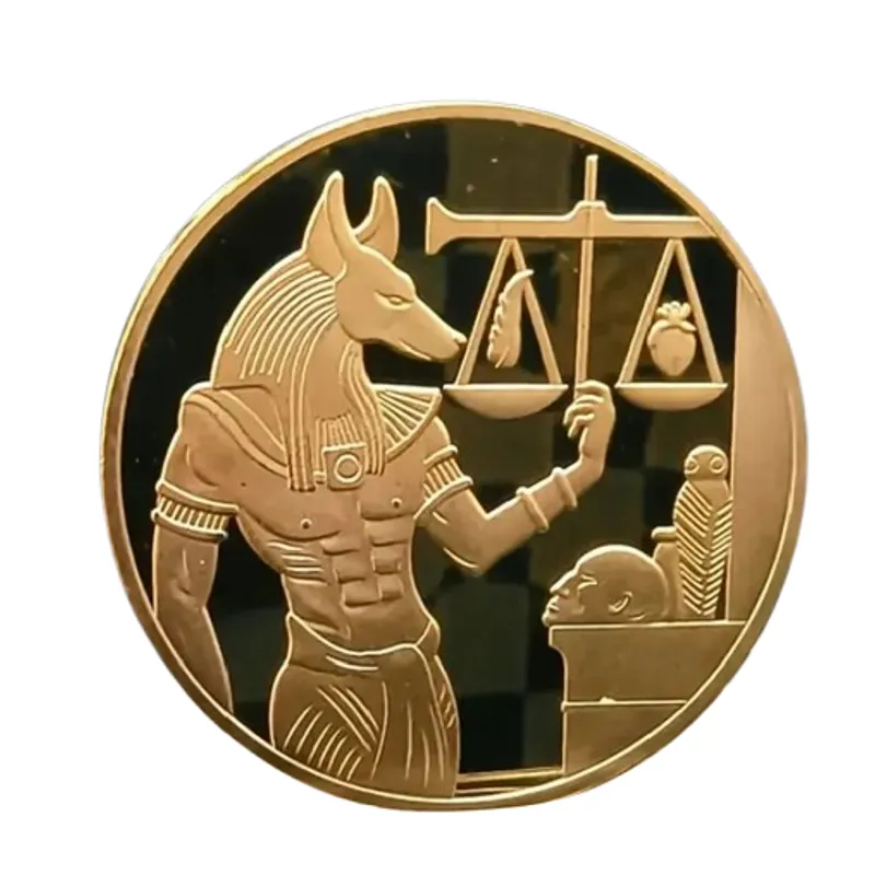 Medalla Moneda Conmemorativa Anubis Faraon Egipcio Bronce SIN ETIQUETAS ...
