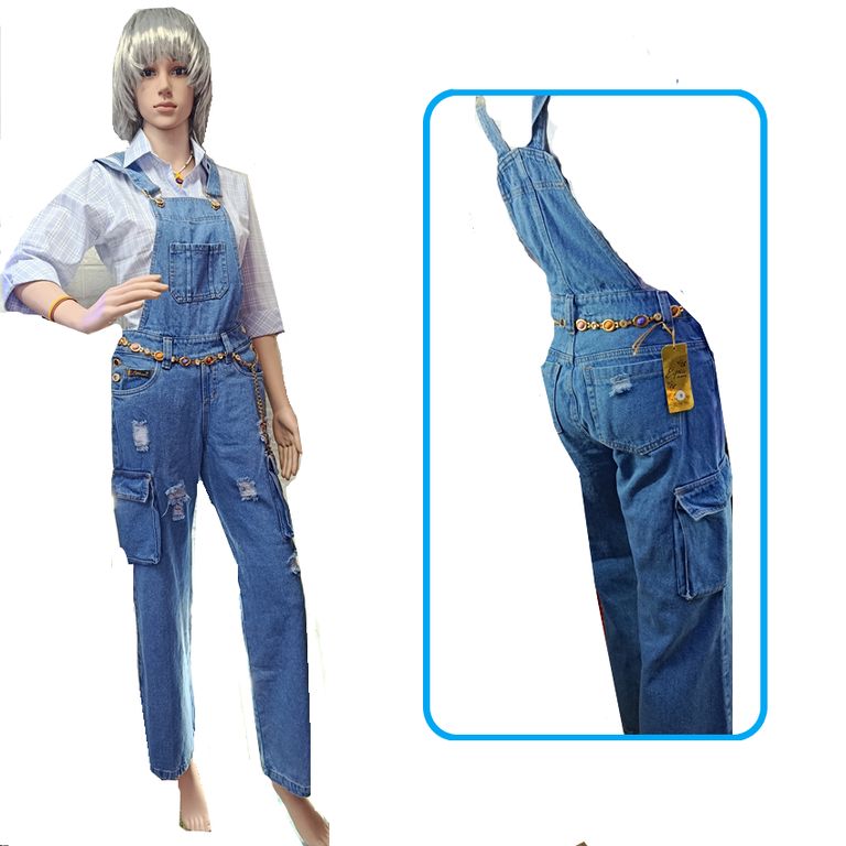 Overol en jeans con roticos para dama ZAFIRO JEANS | falabella.com