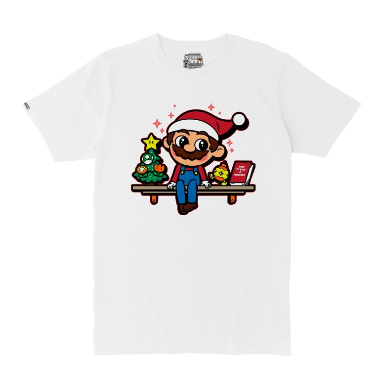 Camiseta Mario Navidad Hombre Blanco Nu Crown CREACIONES NU CROWN | falabella.com