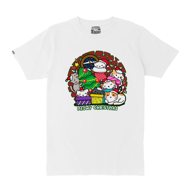 Camiseta Navidad Gatitos Feliz Navidad Hombre Blanco Nu Crown ...