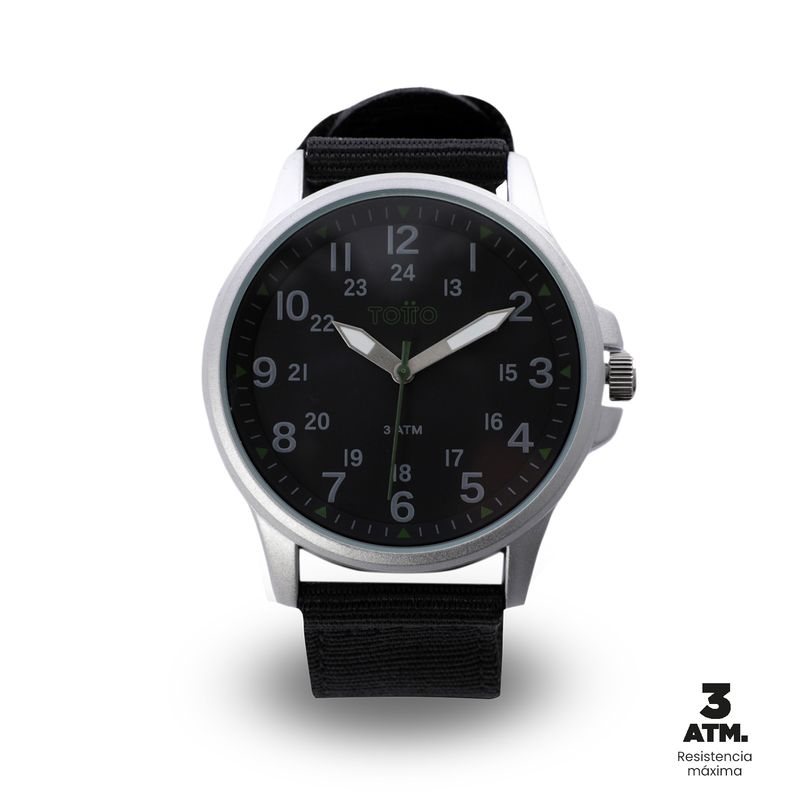 Reloj Analogo Ticker Resistencia 3 Atm Negro Hombre Totto TOTTO ...