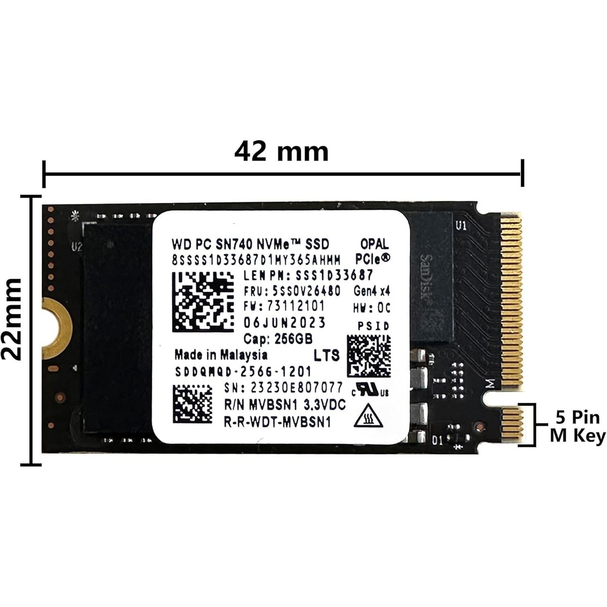 Disco Duro Solido Western Digital M2 Nvme 2242 De 256gb Negro WESTERN ...