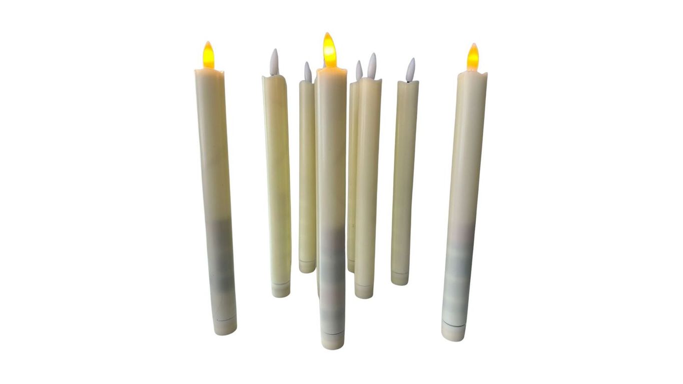 Velas decorativas con pila efecto cera que alumbran x 12 MAZUGI ...