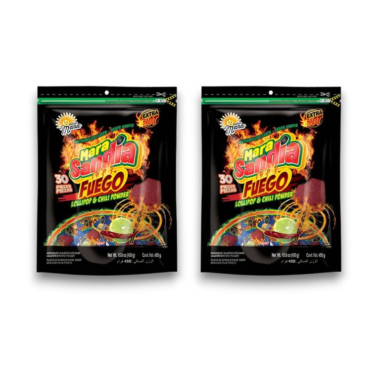 Dulces Mexicano Mara Fuego Sandia x30 Uds 2 Pack GARABATOS | falabella.com