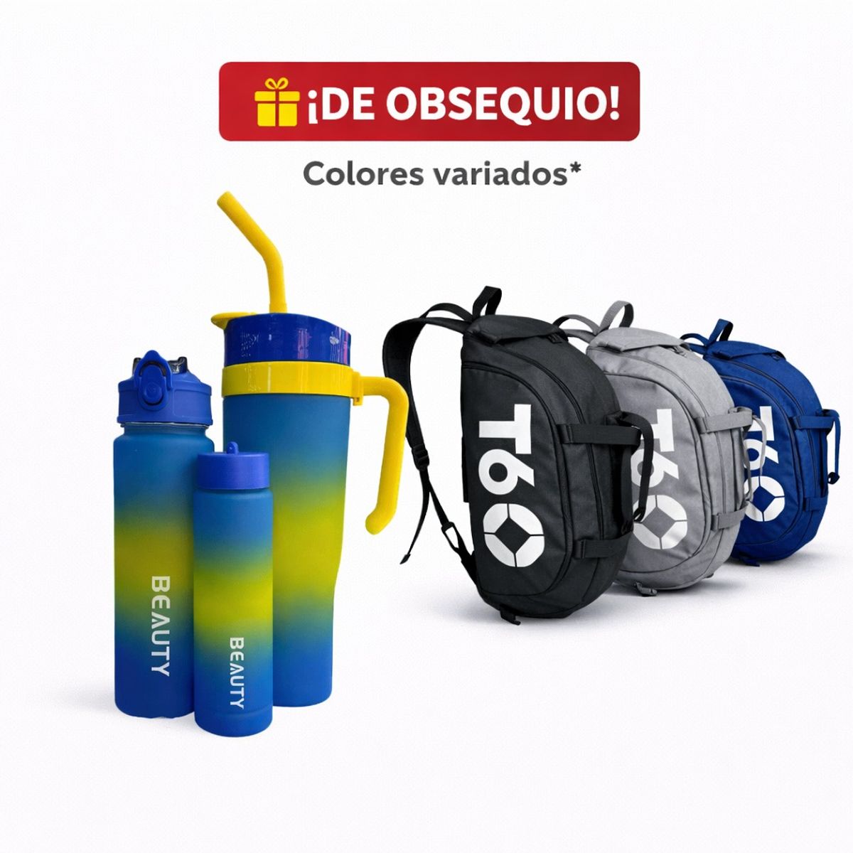 Set De Termos Deportivos 3 En 1 Incluye Maleta T60 De Obsequio Para Gym ...