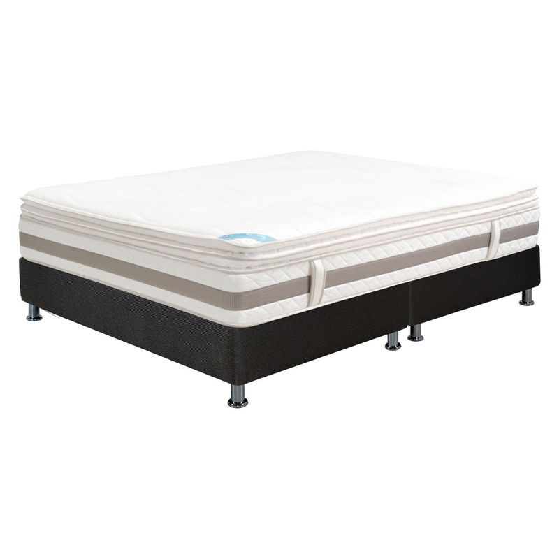 Colchón con Base Cama Doble Firmeza Suave Ortopédico con Pillow ...