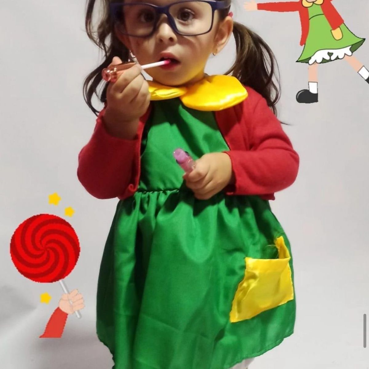 Disfraz Niña Chilindrina del Chavo del Ocho tallas 1-2-4-6-8 BRYKE ...