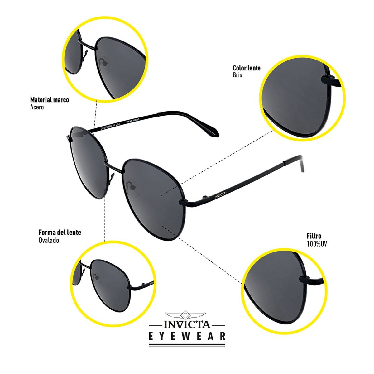 Gafas De Sol Invicta I40005-pro-31-v03 Unisex Negro INVICTA | Falabella ...