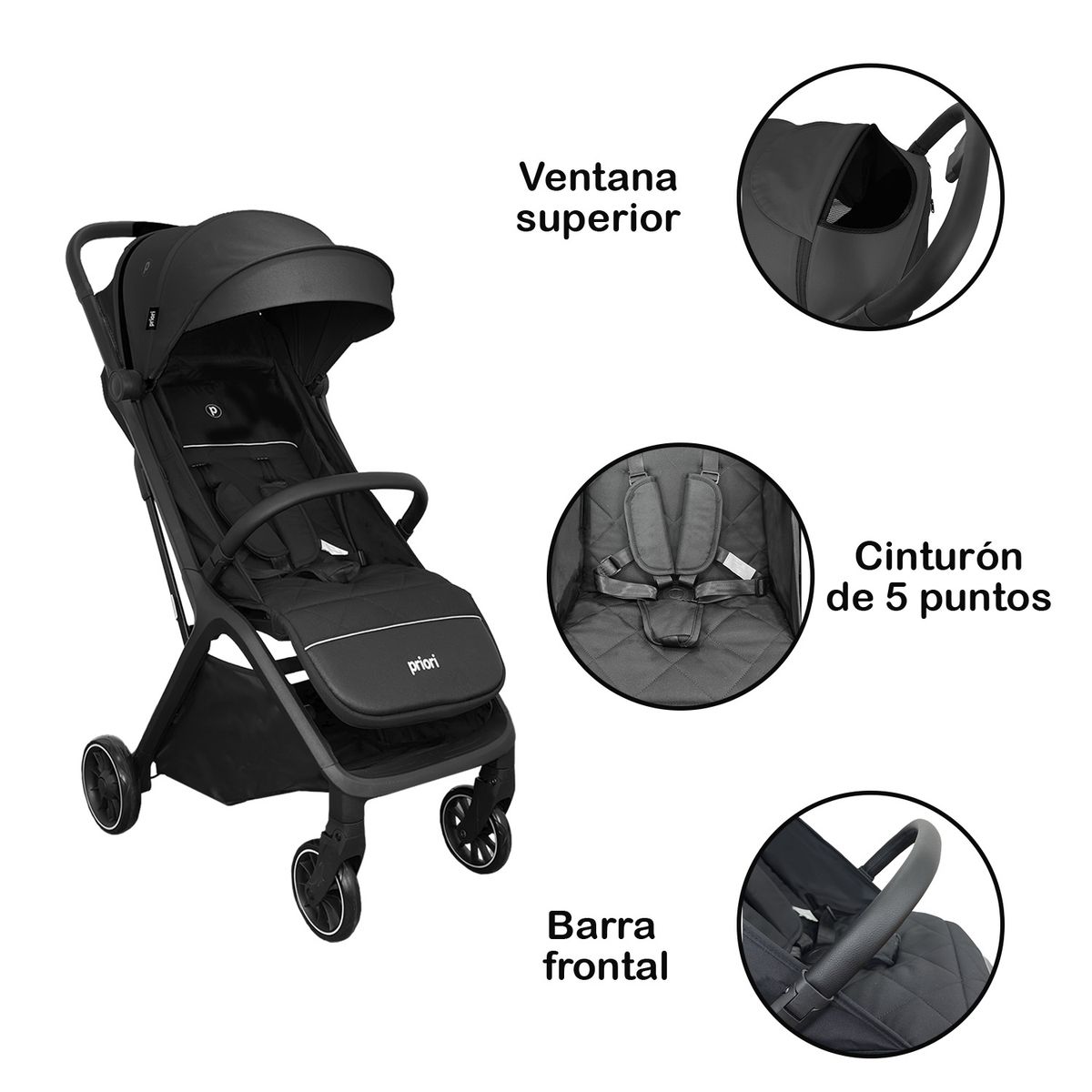 Coche de Bebe Stroller Sienna Priori Negro PRIORI | Falabella Colombia