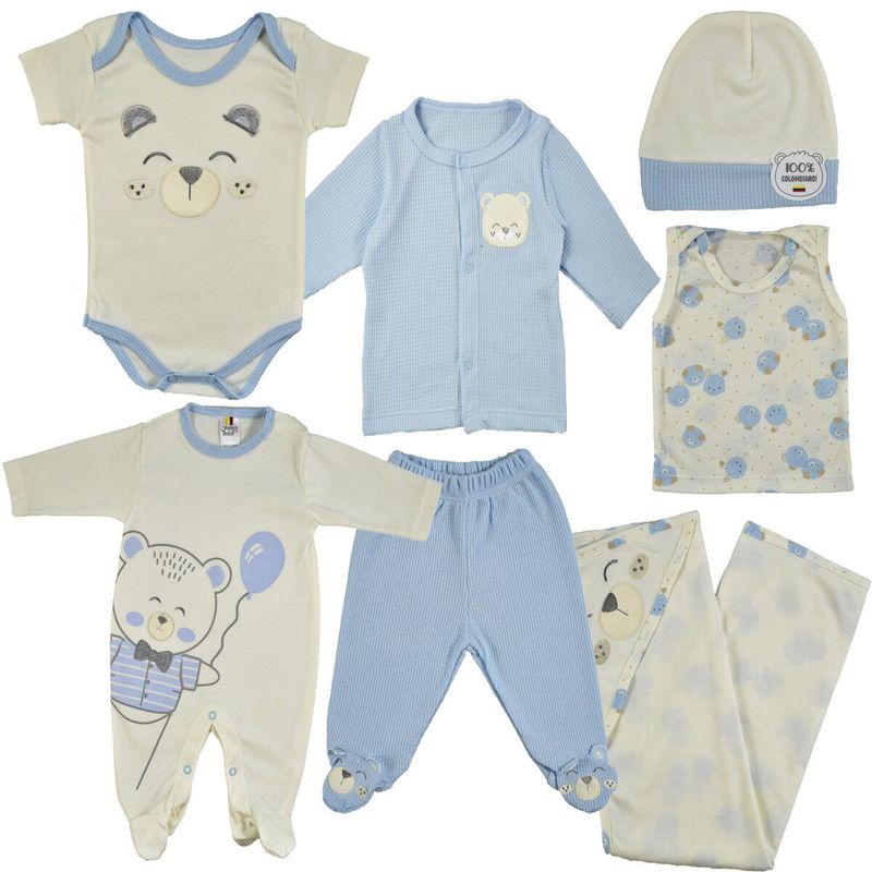 Primera Muda Bebé Set 7 Piezas Oso MUNDO BEBE | falabella.com