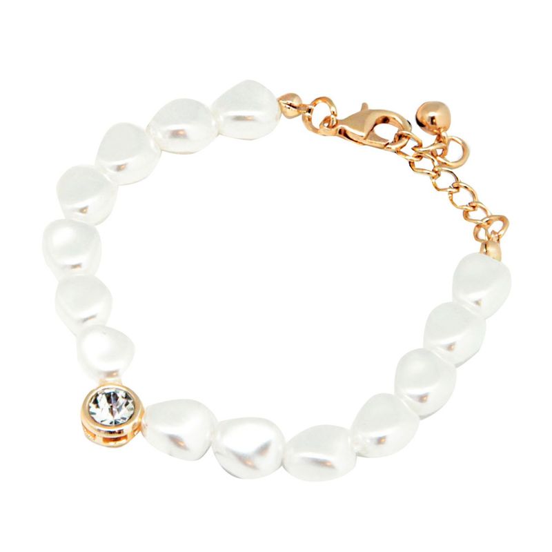 Pulsera Tipo Perla Dije Cristal AZ ACCESSORIES | falabella.com