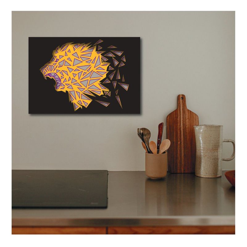 Cuadro Mdf León 3D POINT LINE PLANE | falabella.com