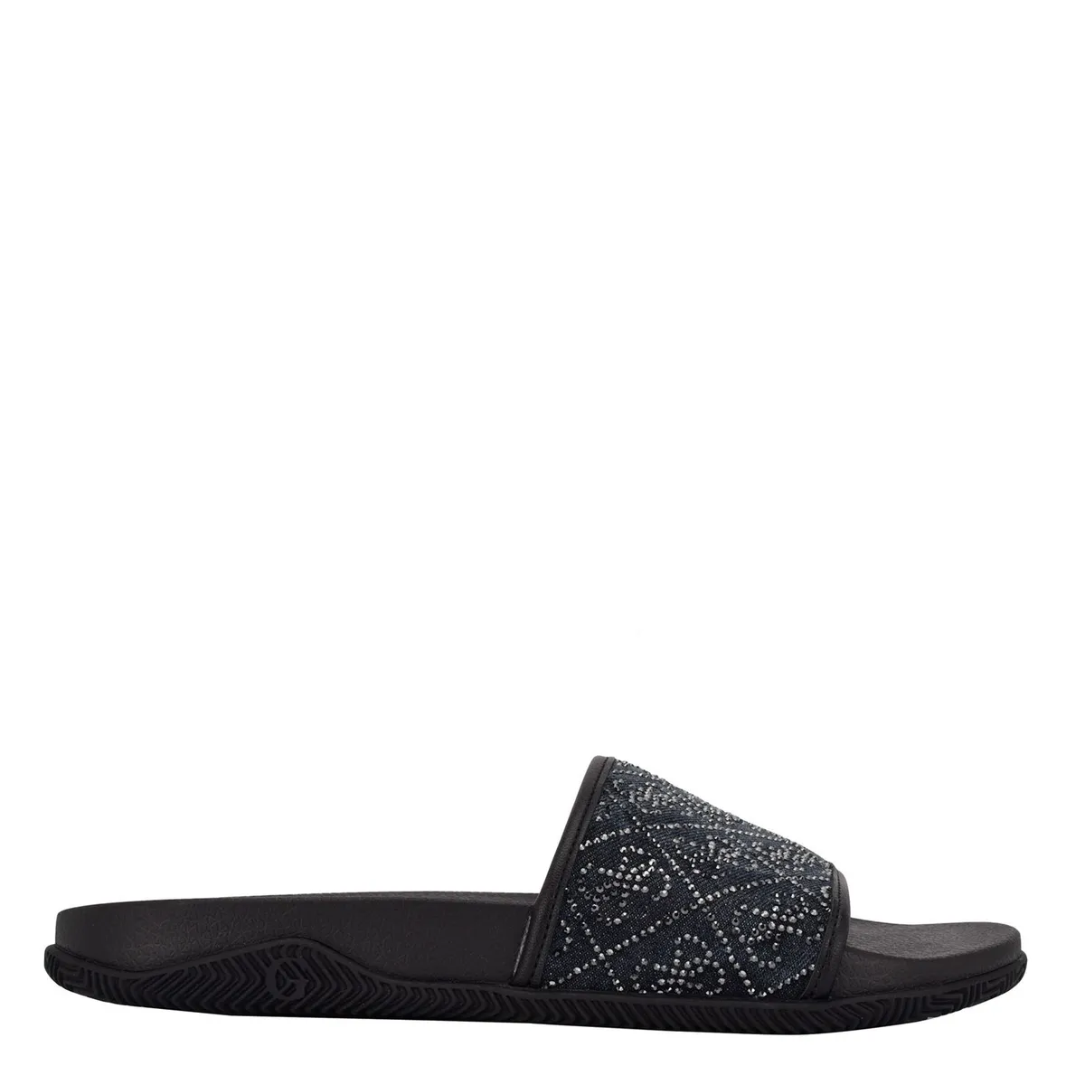 Sandalias para Mujer planas. Chanclas Guess negras de moda para mujer ...