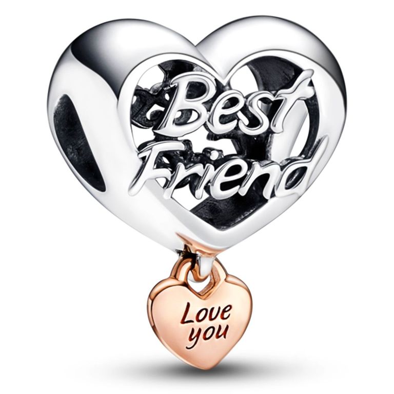 Charm Pandora Corazón Te Quiero Mejor Amiga Plata Esterlina y ...