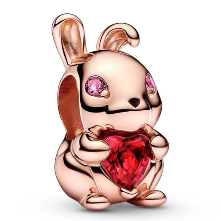 Charm Pandora Año Chino del Conejo Recubrimiento en Oro Rosa PANDORA ...