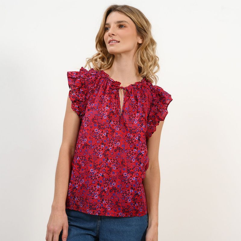 Blusa con Estampado para Mujer de Algodón Sin mangas GAP GAP ...