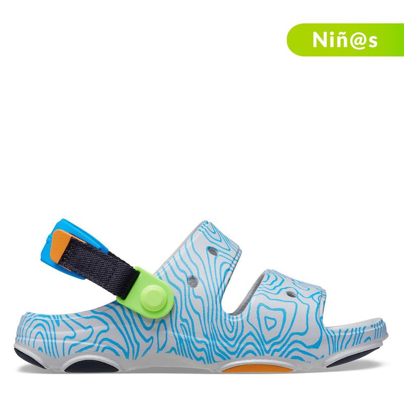 Sandalias Crocs All Terrain Topographic Sandal K para Niño con Velcro ...