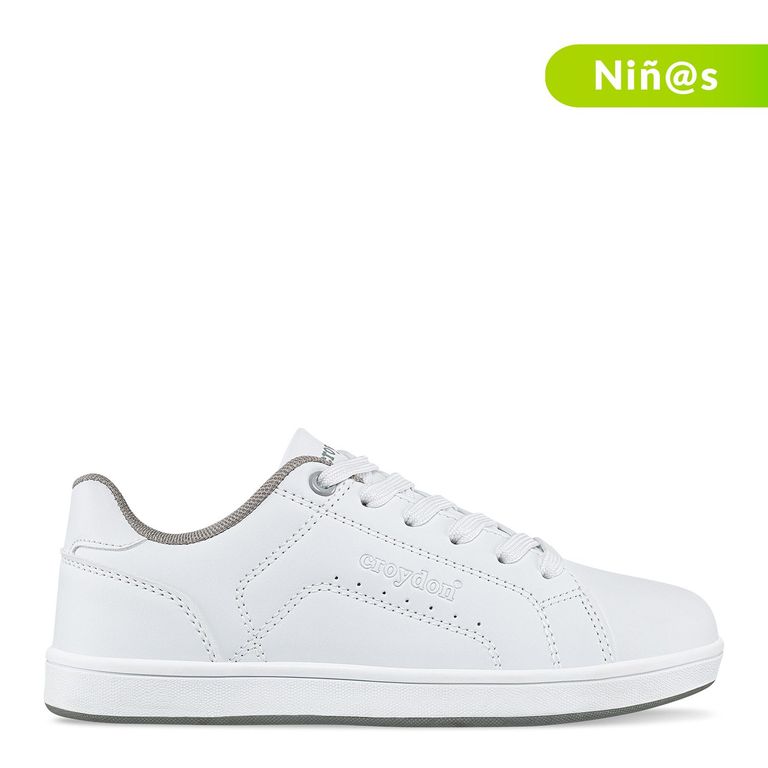 Tenis Croydon Tirtel C Blanco Unisex | Tenis Blancos Croydon para Niño ...