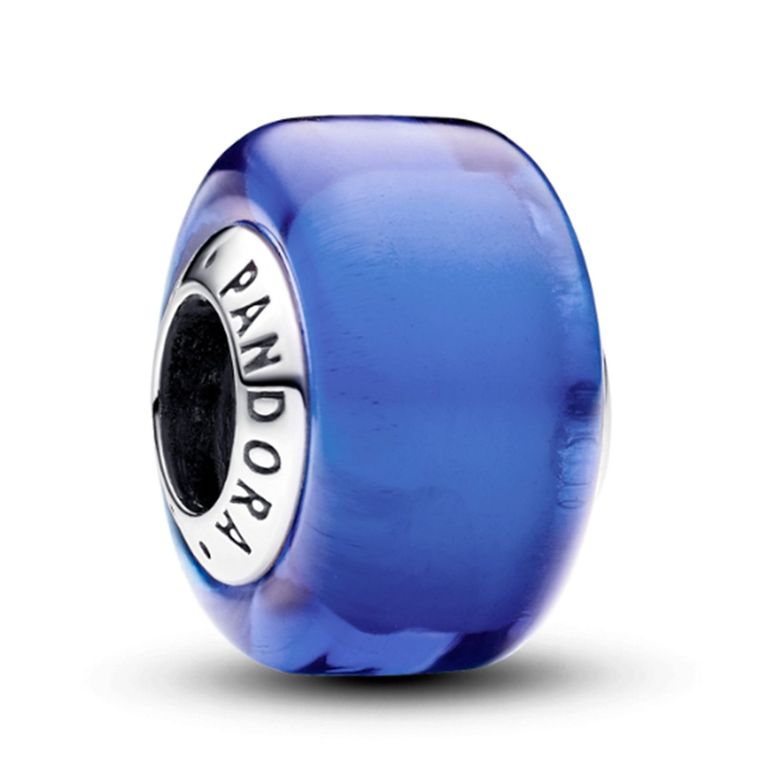 Charm Pandora Mini Cristal de Murano Azul Plata Esterlina PANDORA ...