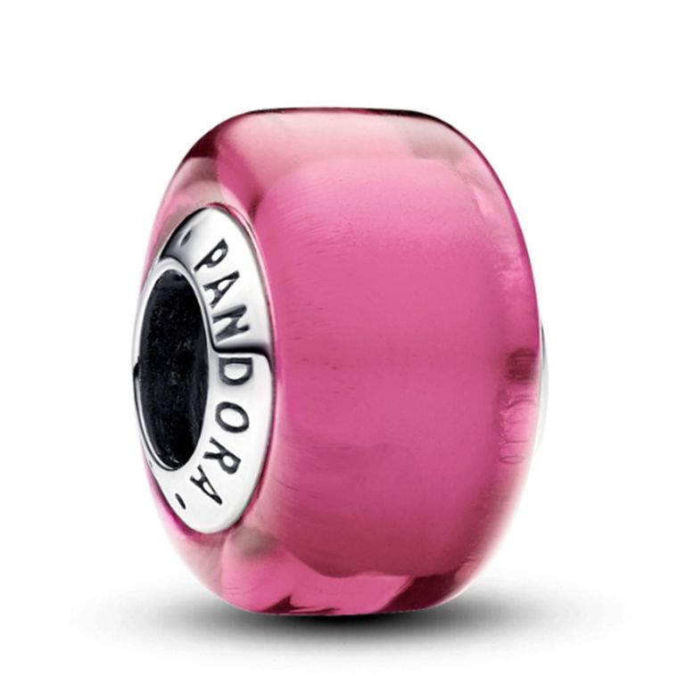 Charm Pandora Mini Cristal de Murano Rosa Plata Esterlina PANDORA ...