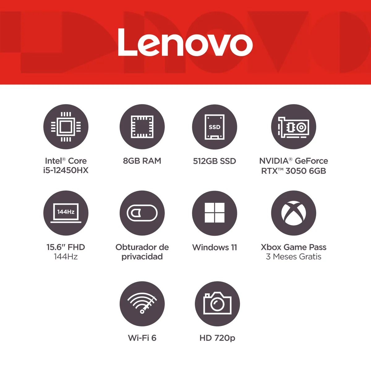 Portátil Gamer Lenovo LOQ| Geforce RTX 3050 |Intel Core i5 Serie HX ...