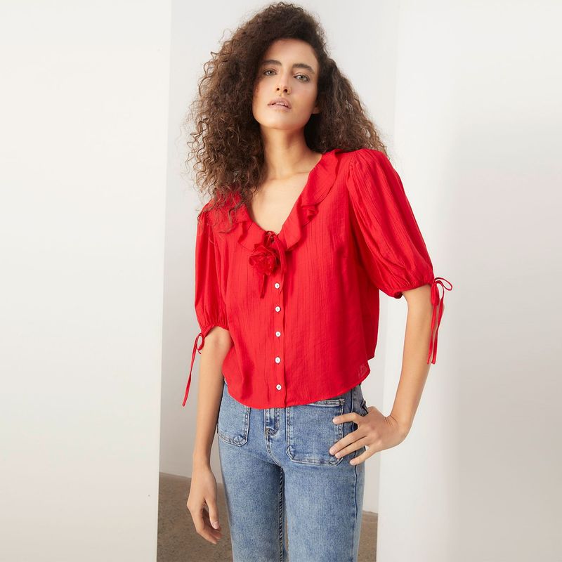 Blusa para Mujer con Boleros Manga 3/4 Basement BASEMENT | falabella.com