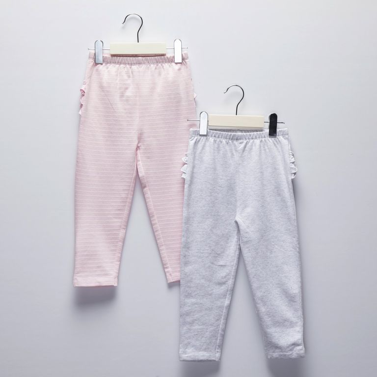 Pantalones para Bebé niña Pack de 2 unidades Cintura elásticada de ...