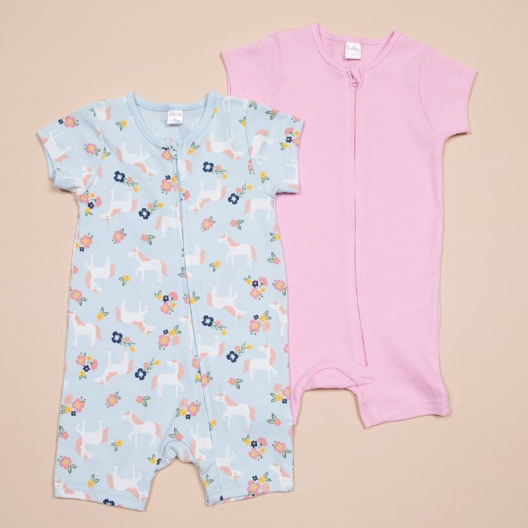 Pijamas para Bebé niña Pack de 2 unidades Manga corta de Algodón Yamp ...