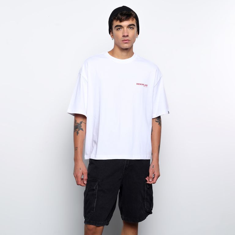 Camiseta Hombre con Logo de Algodón Denimlab DENIMLAB | falabella.com