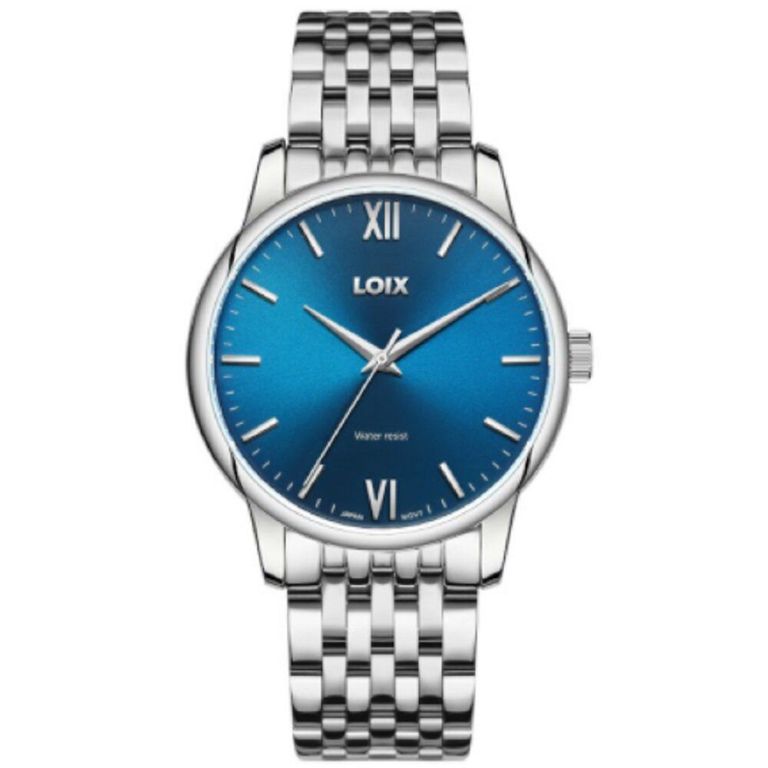 Reloj loix hombre plata/azul ref. L2100-4 LOIX | falabella.com