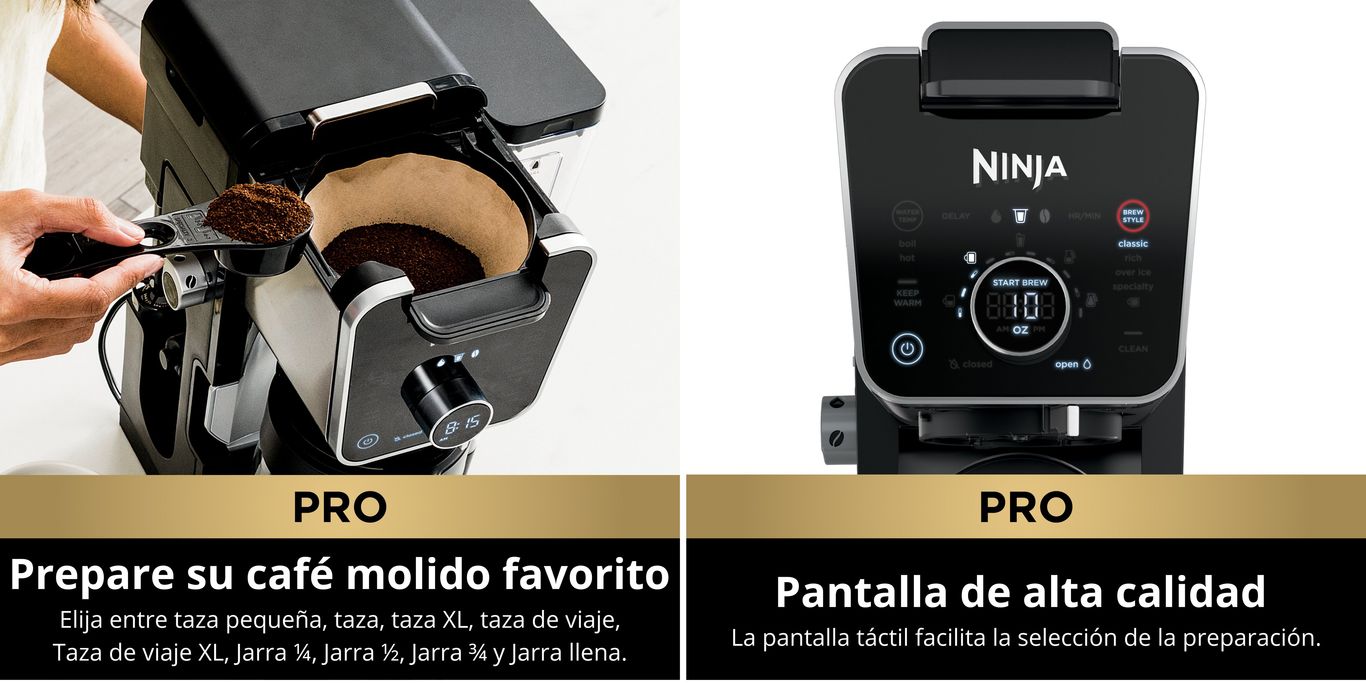 Cafetera Ninja Dualbrew Pro para Cápsulas y Molido 12 Tazas CFP301 NINJA | falabella.com