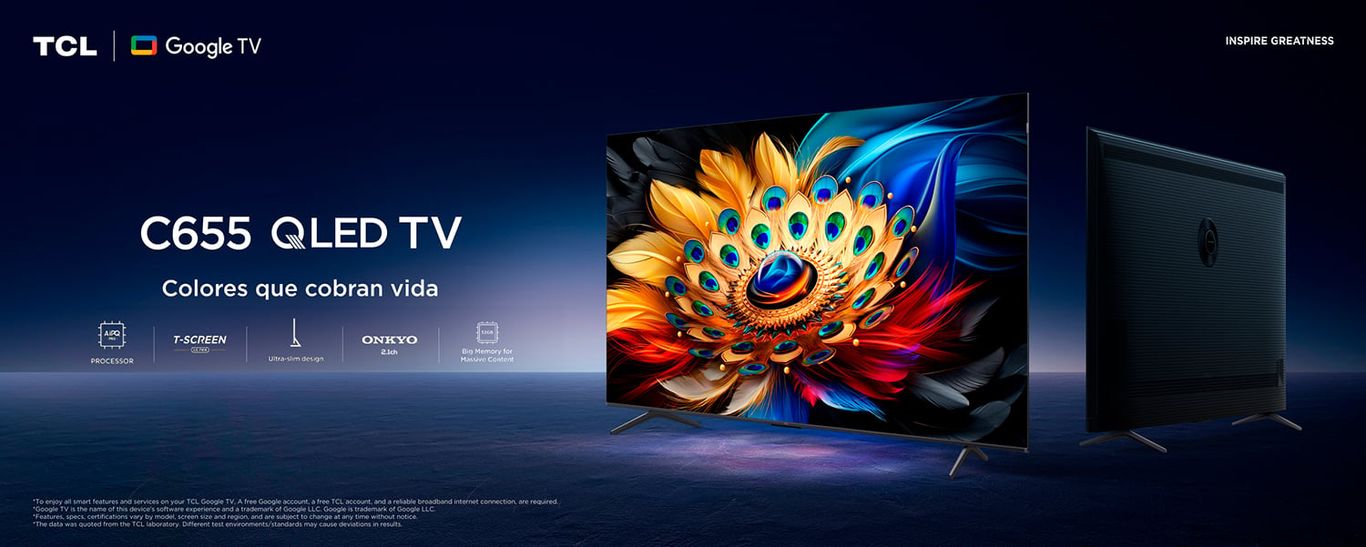 Televisor TCL 55 pulgadas QLED 4K Ultra HD Smart TV TCL | falabella.com