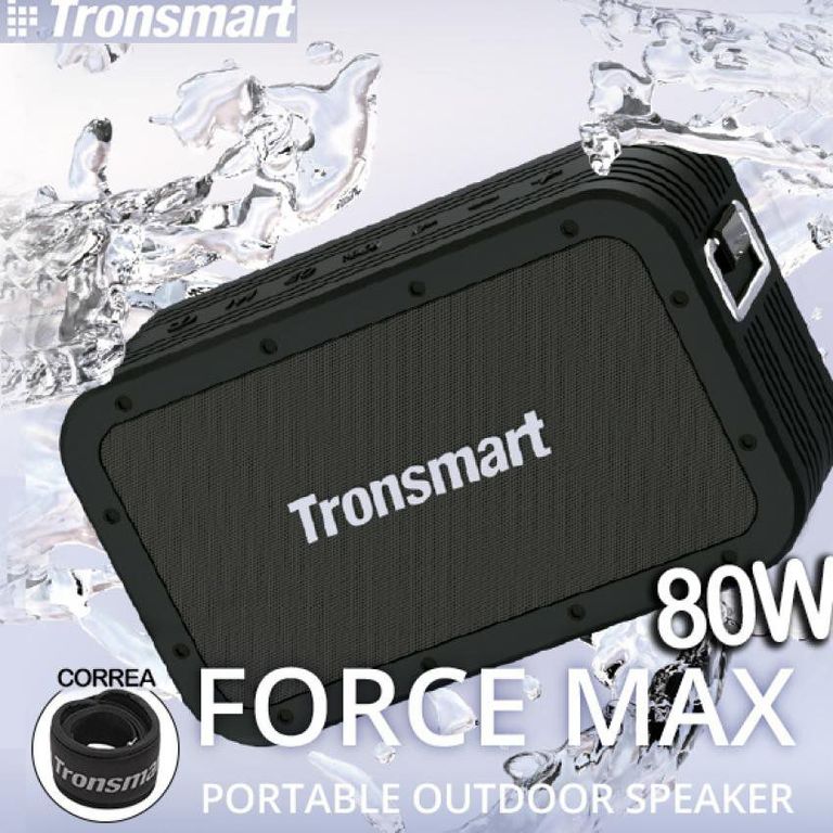 Tronsmart force max 80w parlante bluetooth portatil pulse sound bass ...