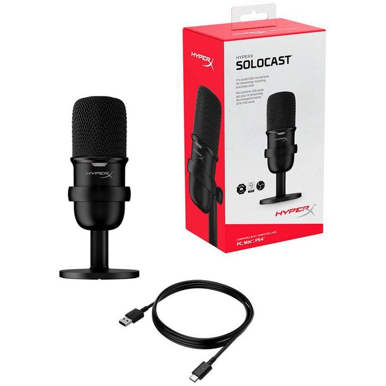 Micrófono hyper x solocast usb para streamers - condensador HYPERX ...