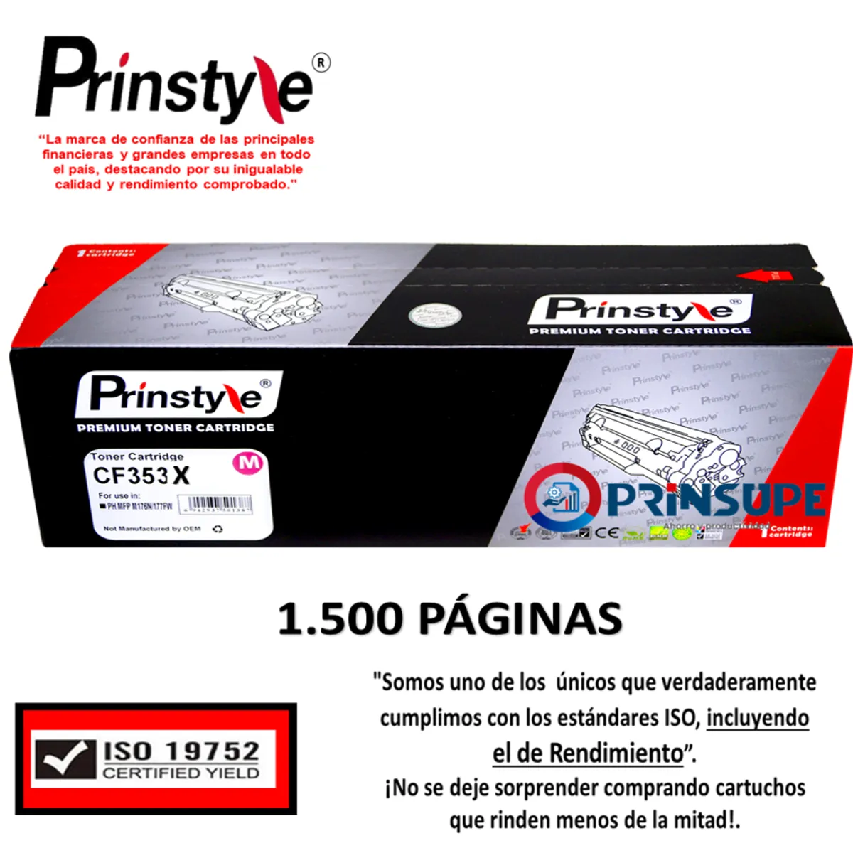 TONER PRINSTYLE 130X CF353X MAGENTA 1.500PÁG. ISO RENDIMIENTO 19752 ...