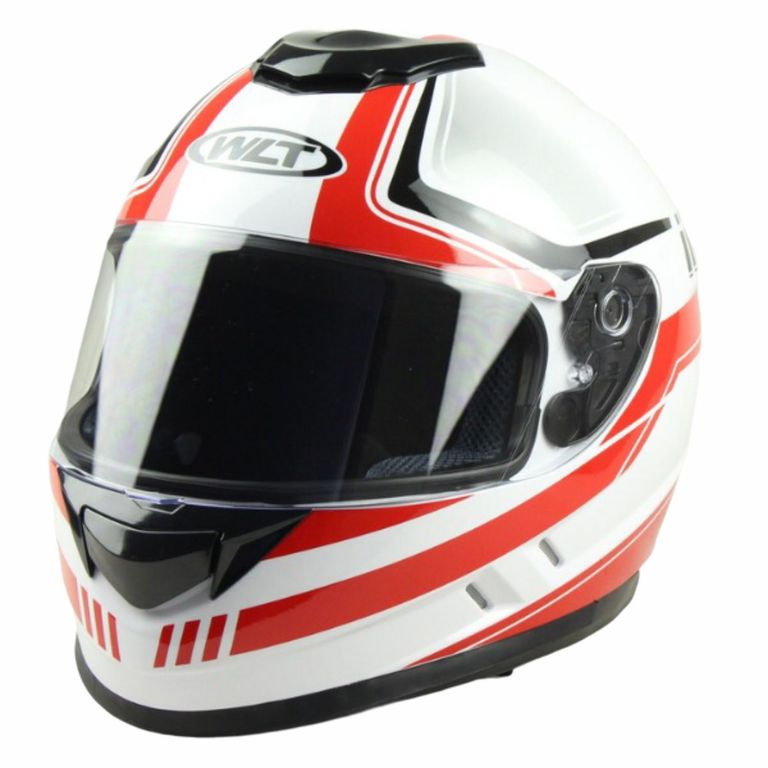 Casco Moto WLT 107 Classic White/Red (Large) | Sodimac Perú