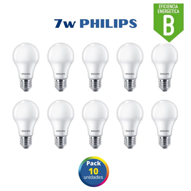 Foco led philips 7w ecohome / pack 10 unidades PHILIPS | falabella.com