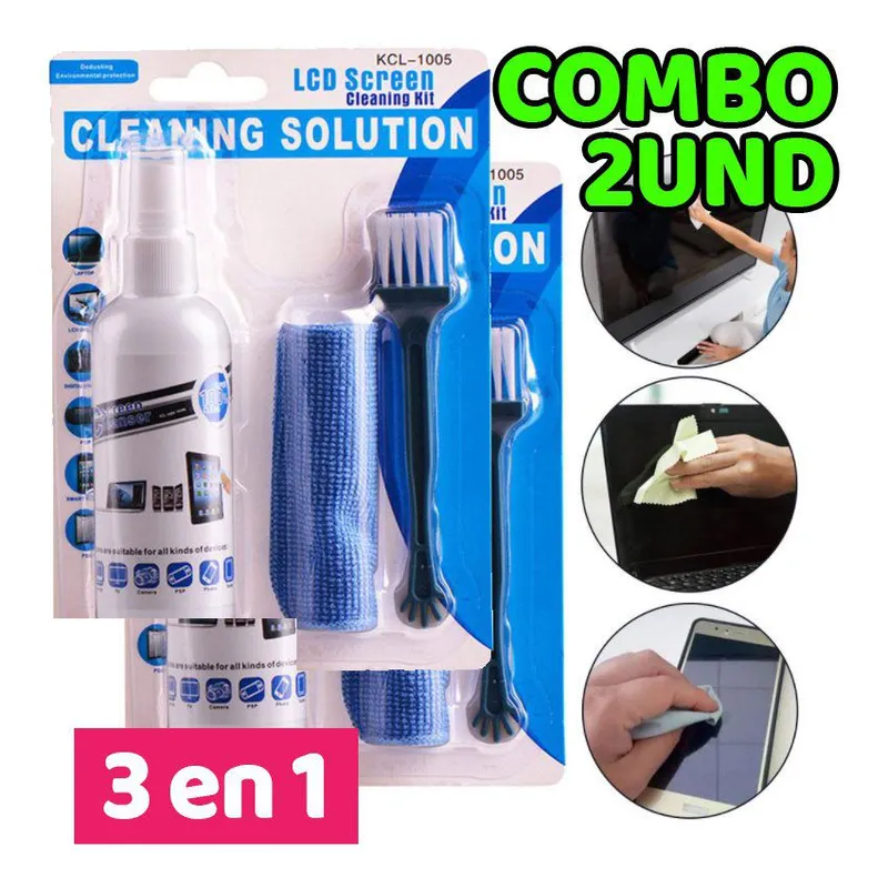 Combo 2 kit de limpieza para laptop 4 en 1 limpia monitor pc camara GENERICO | falabella.com