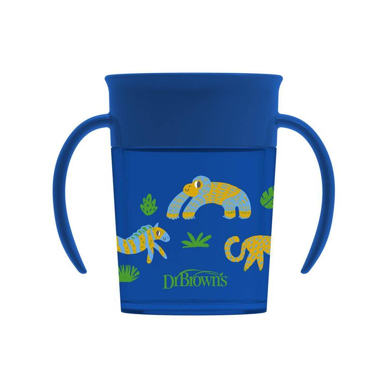 Vaso 360° 7oz200 ml azul con asas DR BROWNS | Falabella Perú
