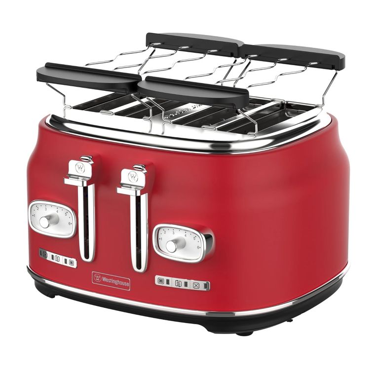 Tostadora 4 panes Retro WH rojo WESTINGHOUSE | falabella.com